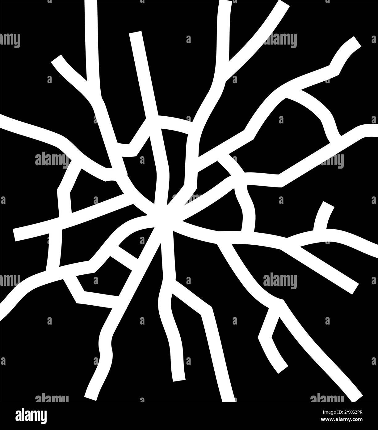 fractured glass fracture glyph icon vector illustration Stock Vector ...