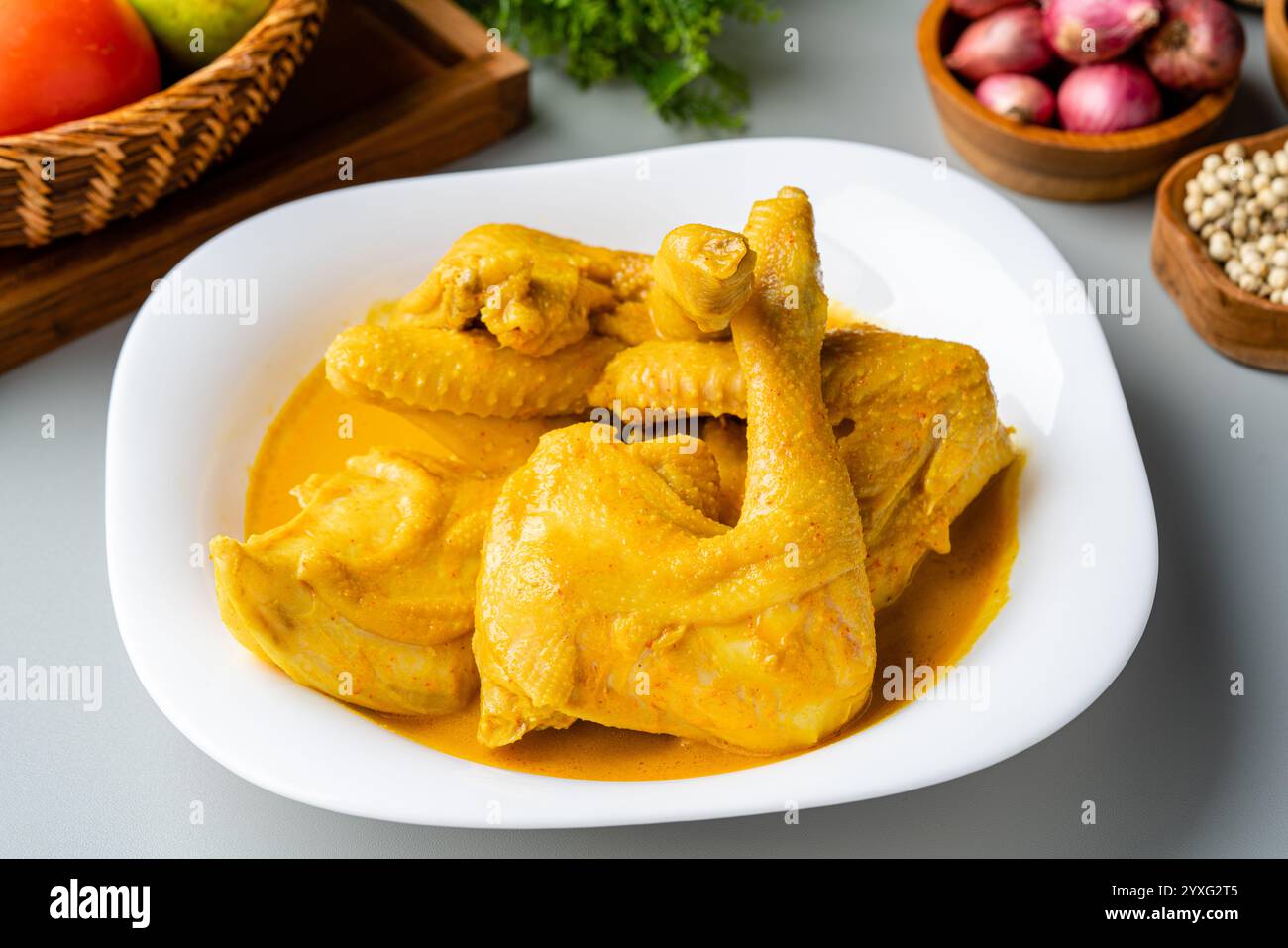 Indonesian Traditional cuisine : Ayam Gulai Padang. Ayam Gulai is a ...