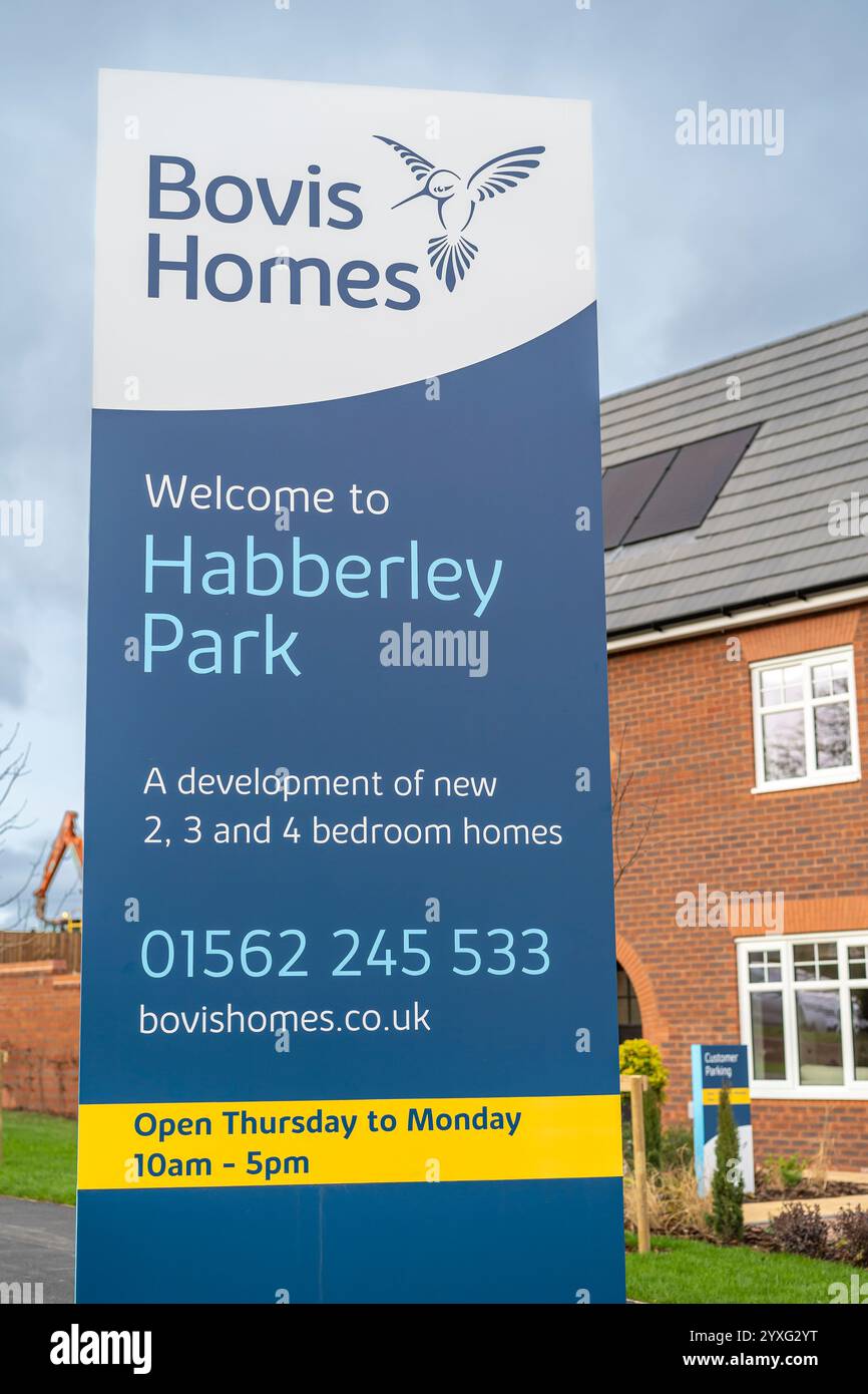 View of a Bovis Homes new residential developement site. Close up view ...