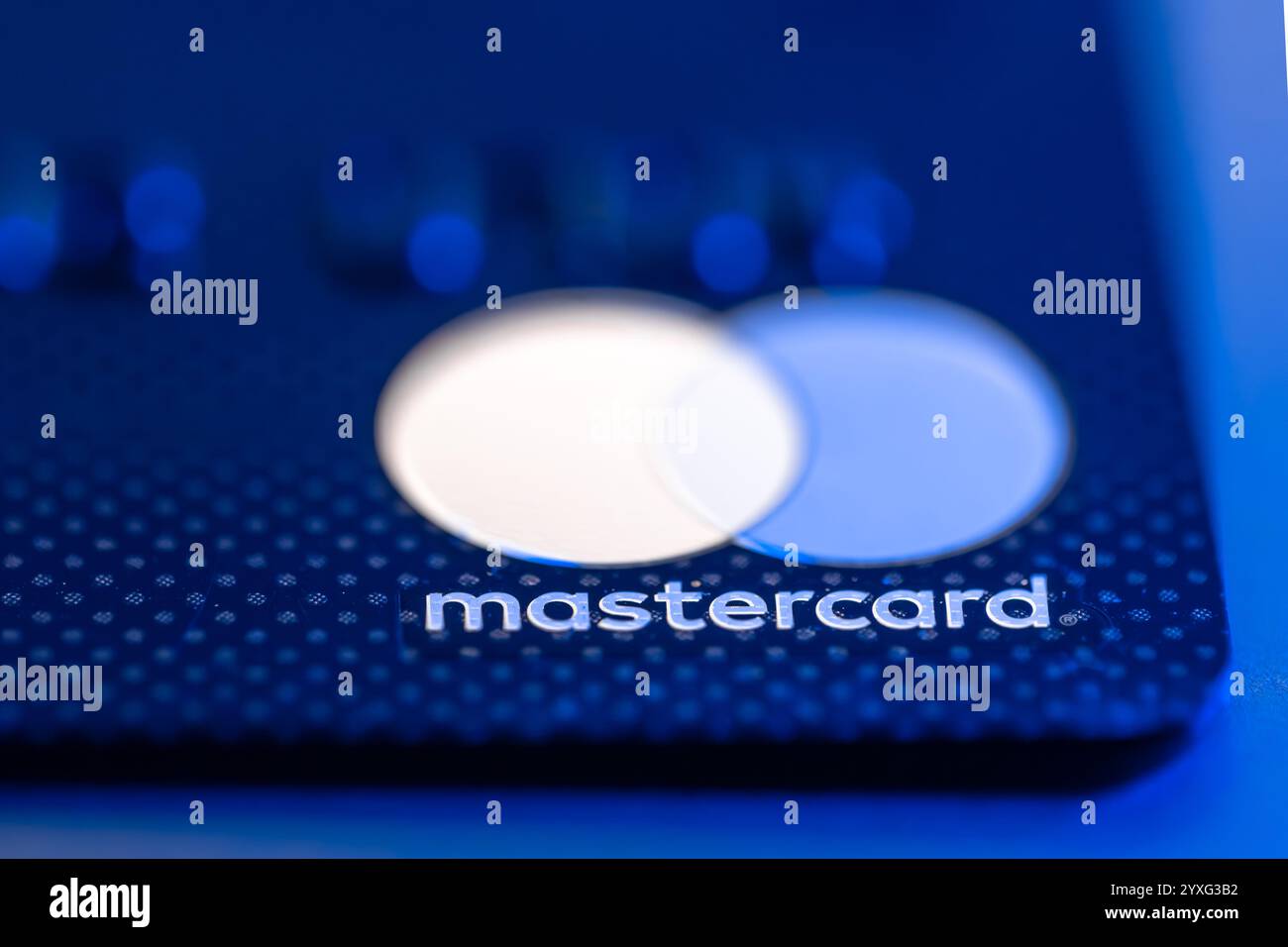Ukraine, Vinnytsia - December 11, 2024: Mastercard bank credit card ...