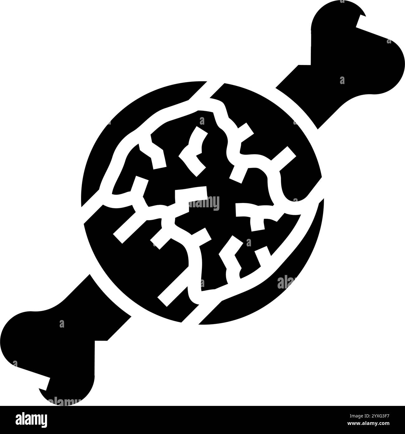 bone healing fracture injury glyph icon vector illustration Stock ...