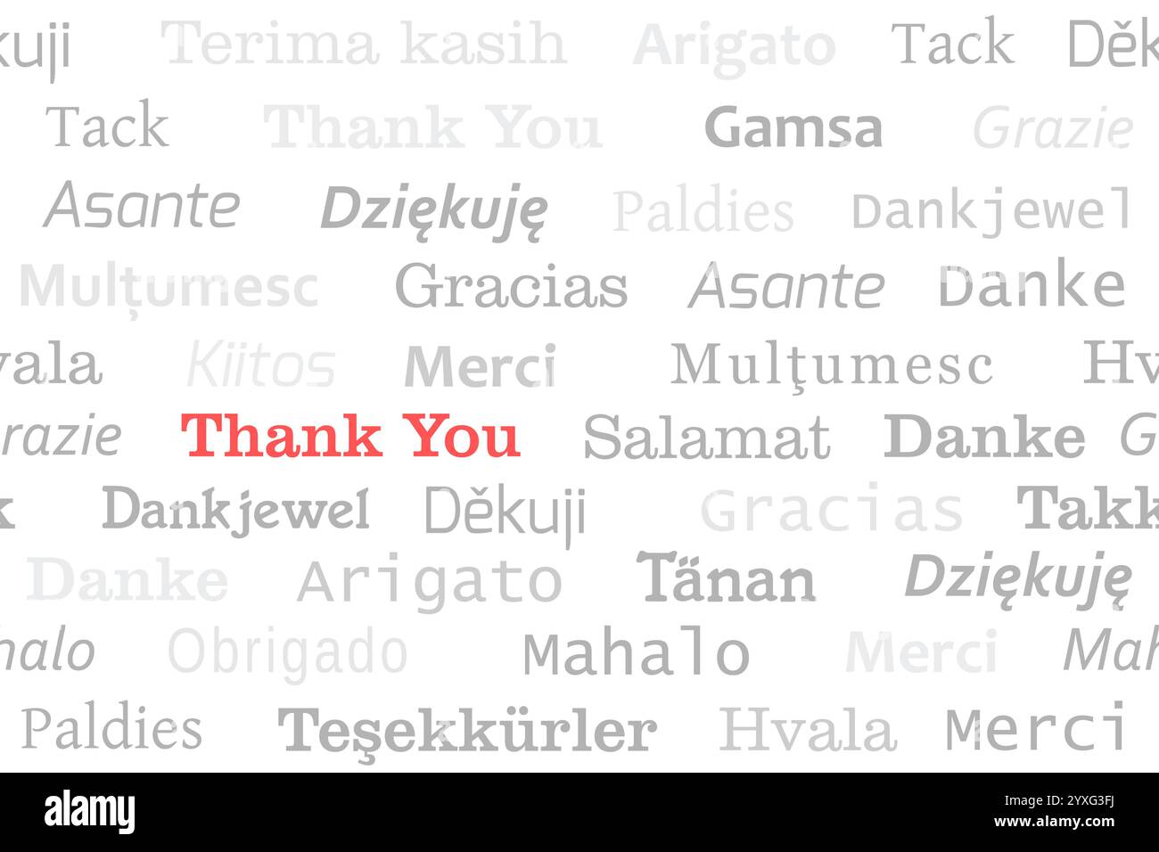 Thank you languages seamless pattern. Thank you phrase international ...
