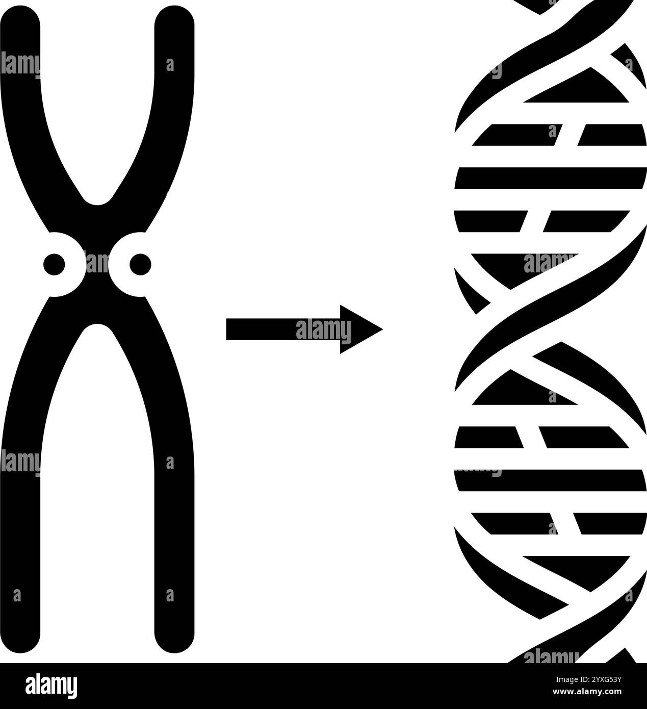 gene genetic engineering glyph icon vector illustration Stock Vector ...