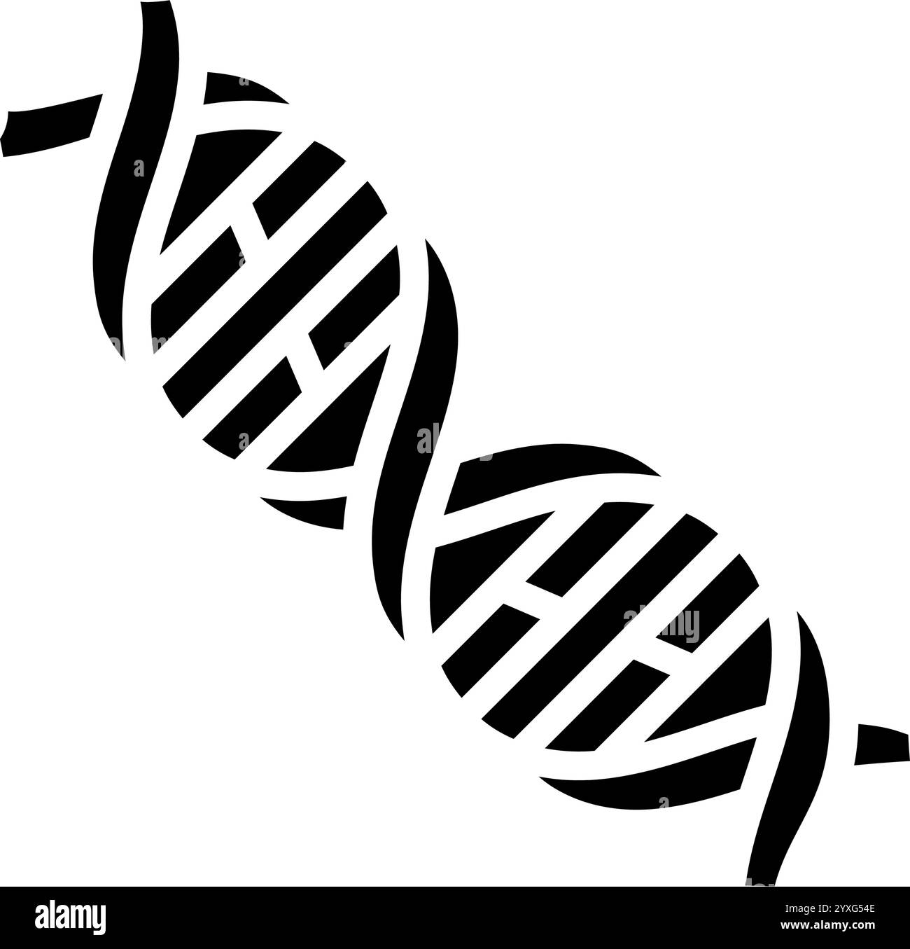 dna helix genetic engineering glyph icon vector illustration Stock ...