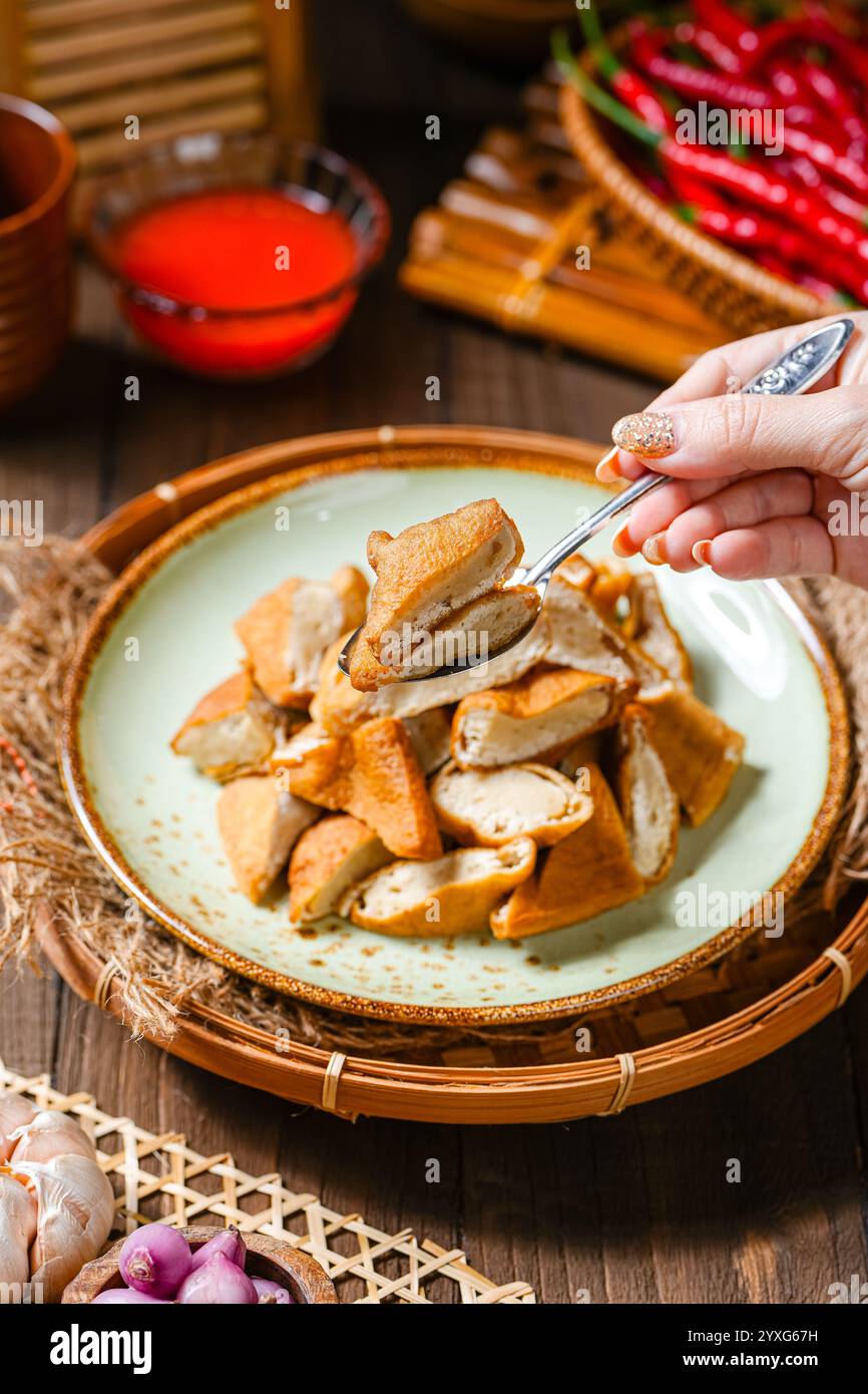 Tahu Walik, Inside Out Crispy Tofu Stuffed is a processed tofu snack ...