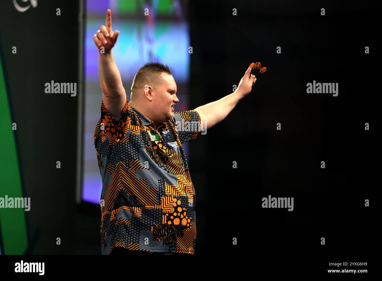 Wesley Plaisier celebrates winning the first round match against Ryusei ...