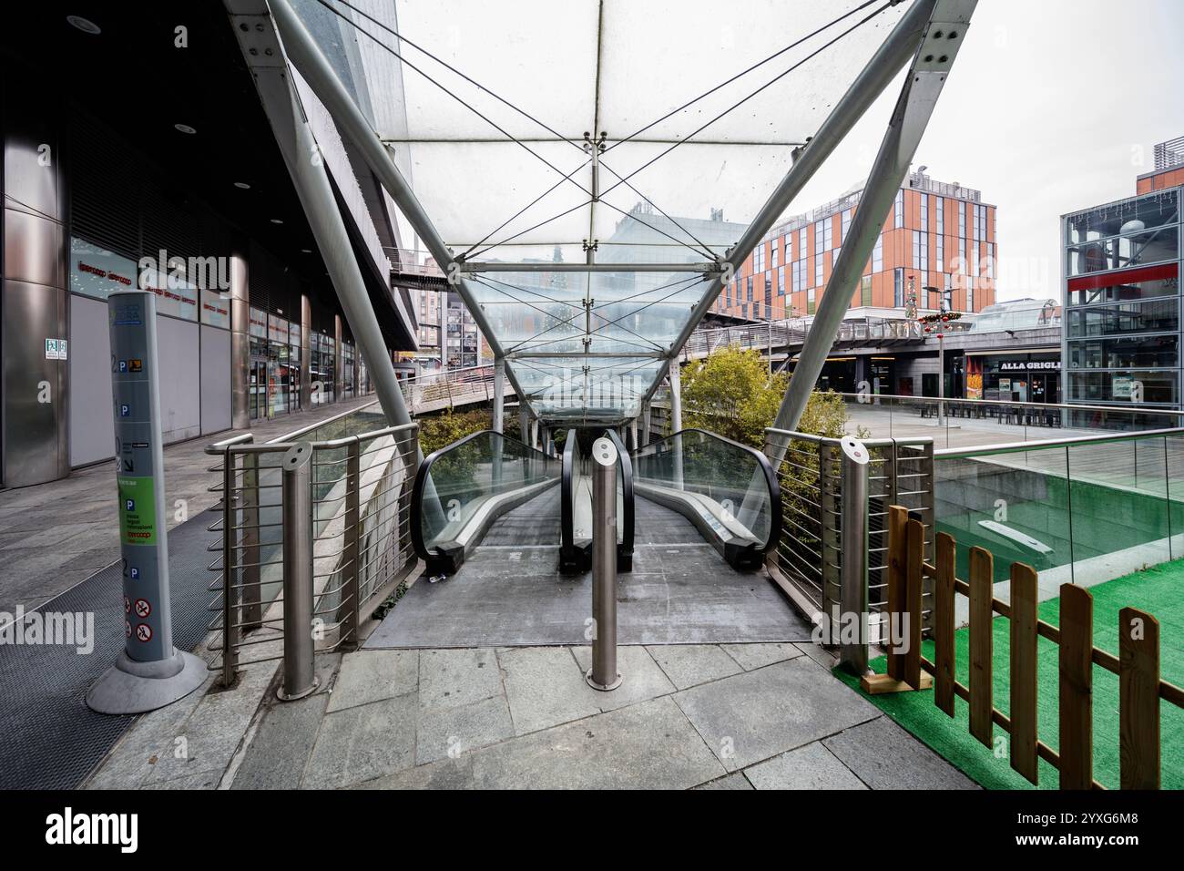 Turin, Piedmont, Italy - December 13, 2024: Inclined treadmill leading ...