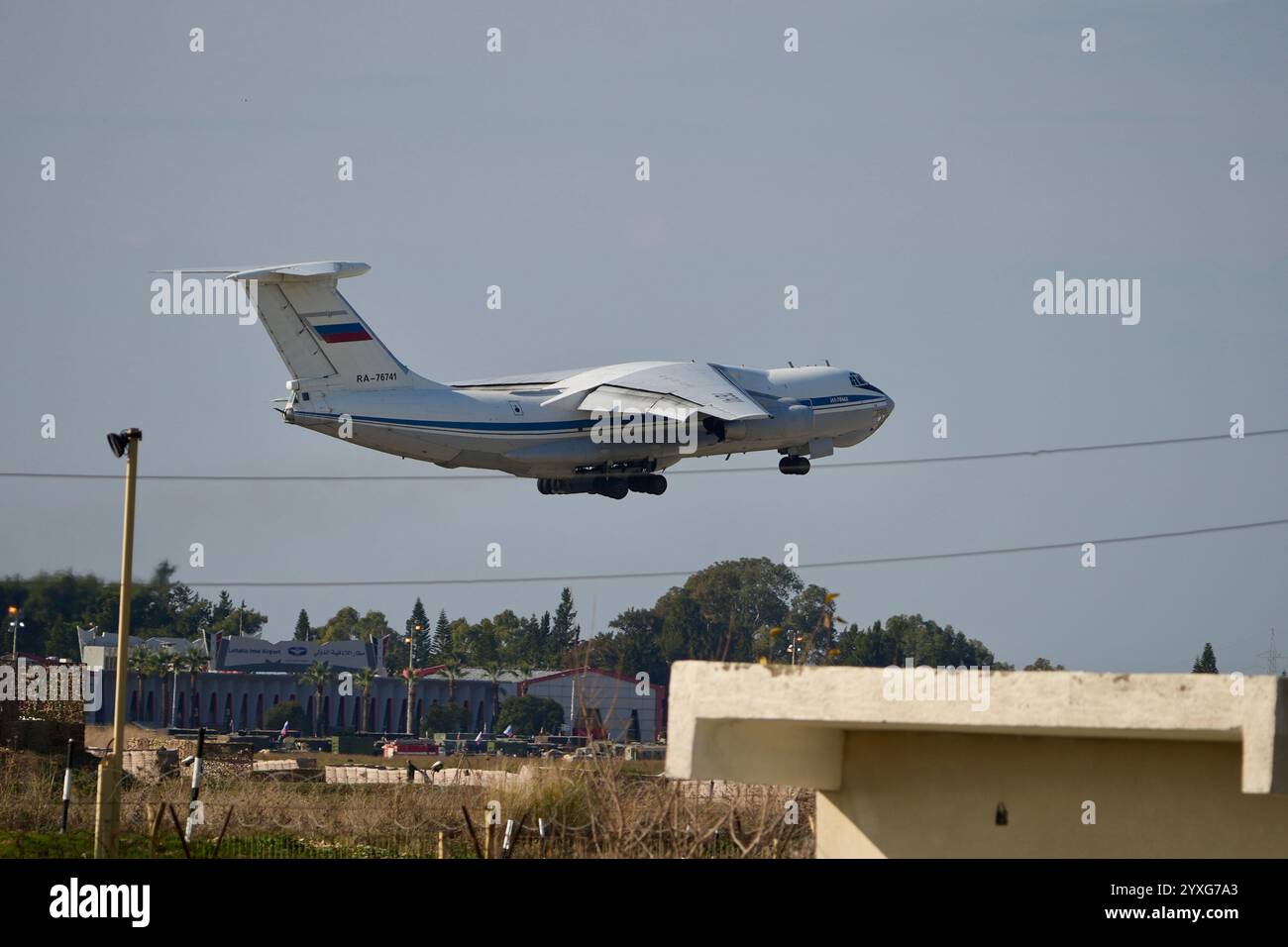 Russian soldiers withdraw from the Khmeimim Air Base near the Syrian ...