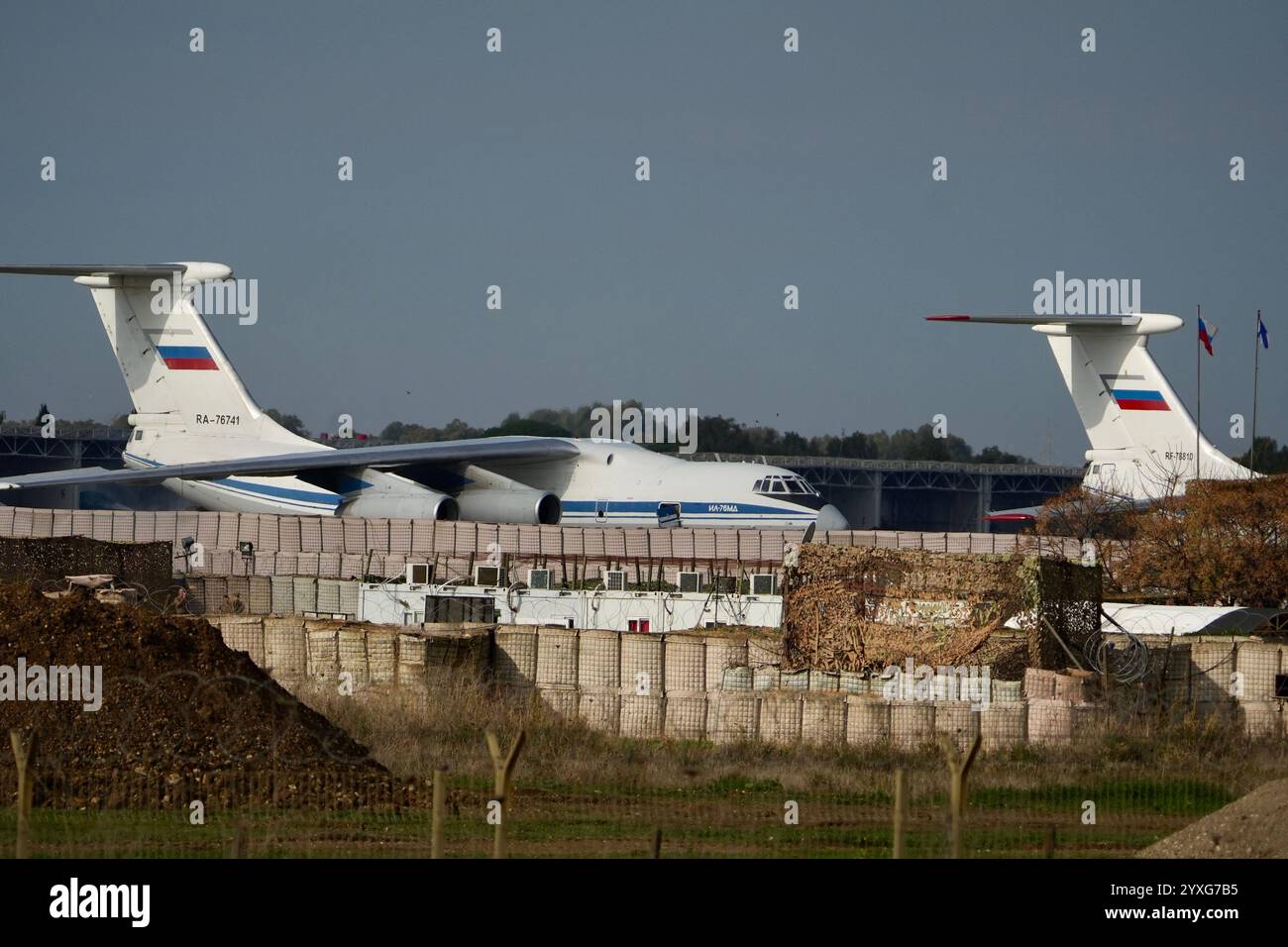 Russian soldiers withdraw from the Khmeimim Air Base near the Syrian ...
