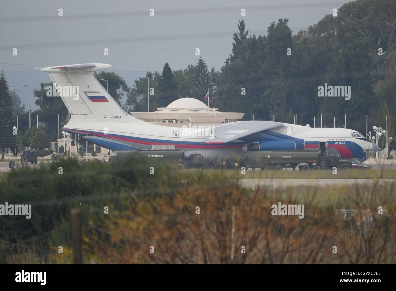 Russian soldiers withdraw from the Khmeimim Air Base near the Syrian ...