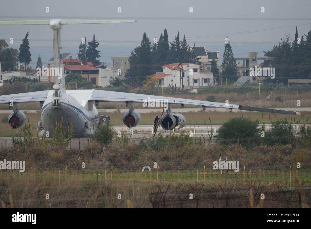 Russian soldiers withdraw from the Khmeimim Air Base near the Syrian ...