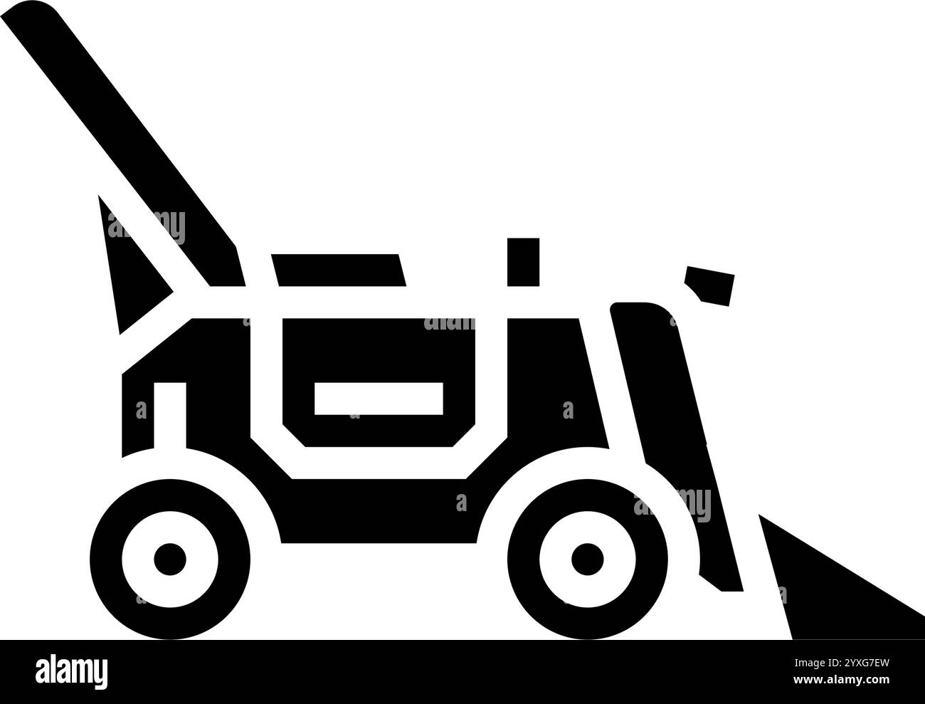 robotic loader robot harvests glyph icon vector illustration Stock ...