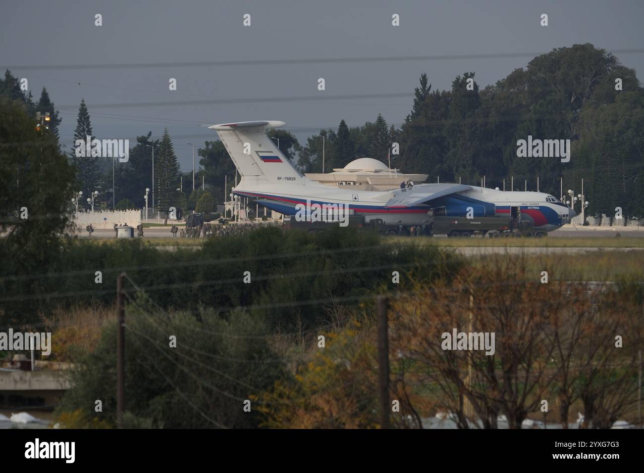 Russian soldiers withdraw from the Khmeimim Air Base near the Syrian ...