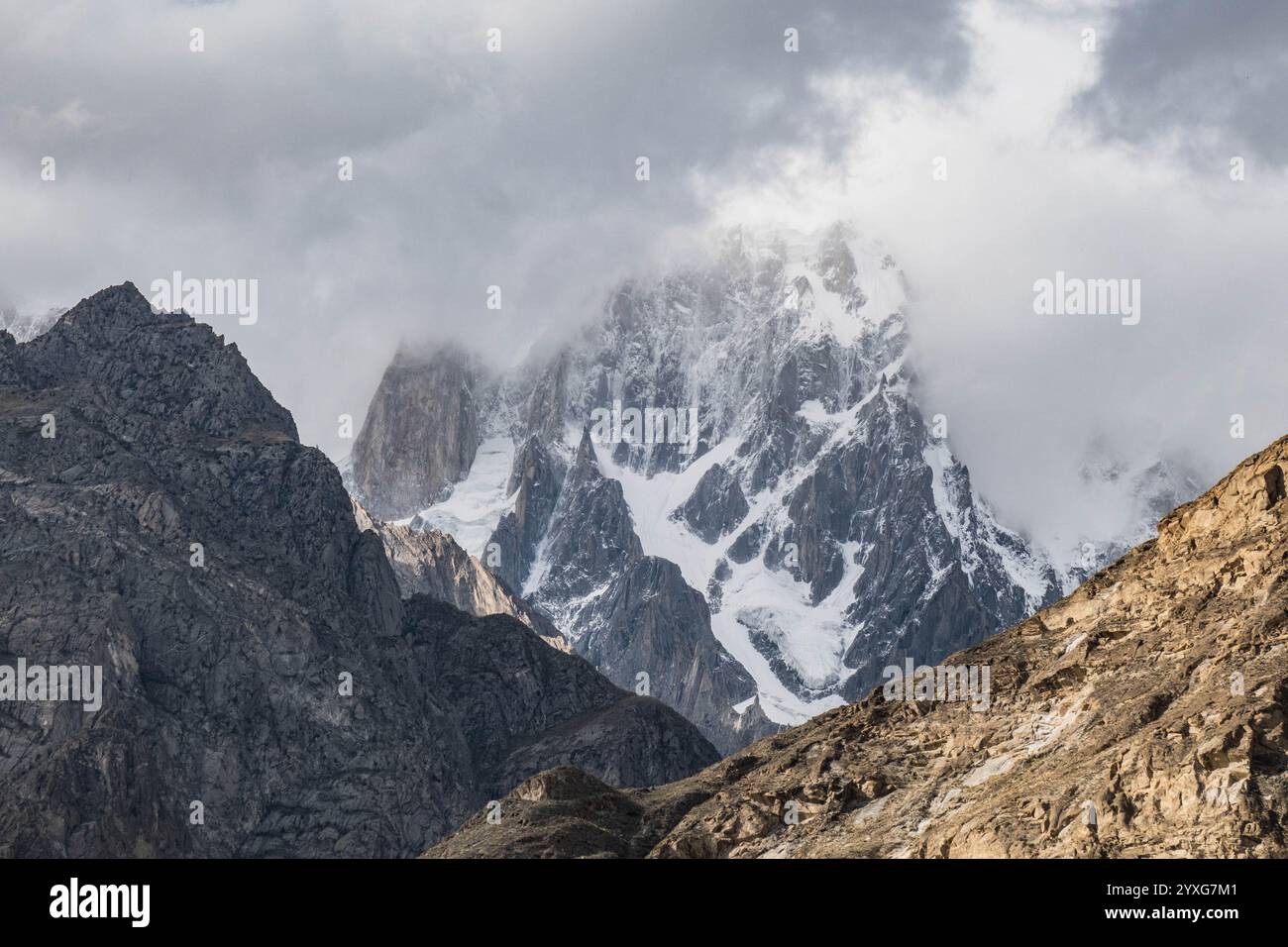 Stunning view on Diran Peak, Karimabad, Hunza, Gilgit-Baltistan ...