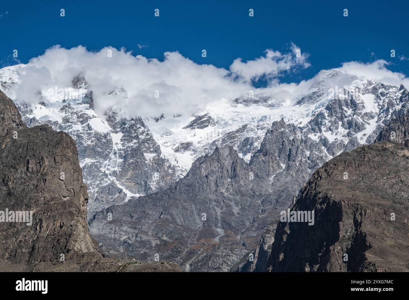 Stunning view on Diran Peak, Karimabad, Hunza, Gilgit-Baltistan ...