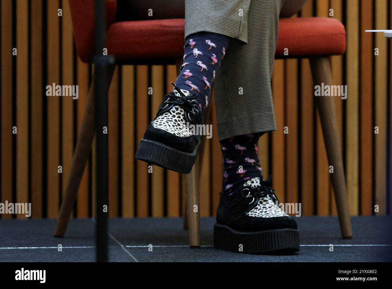 The shoes and socks of Deputy Prime Minister Angela Rayner as she sits ...