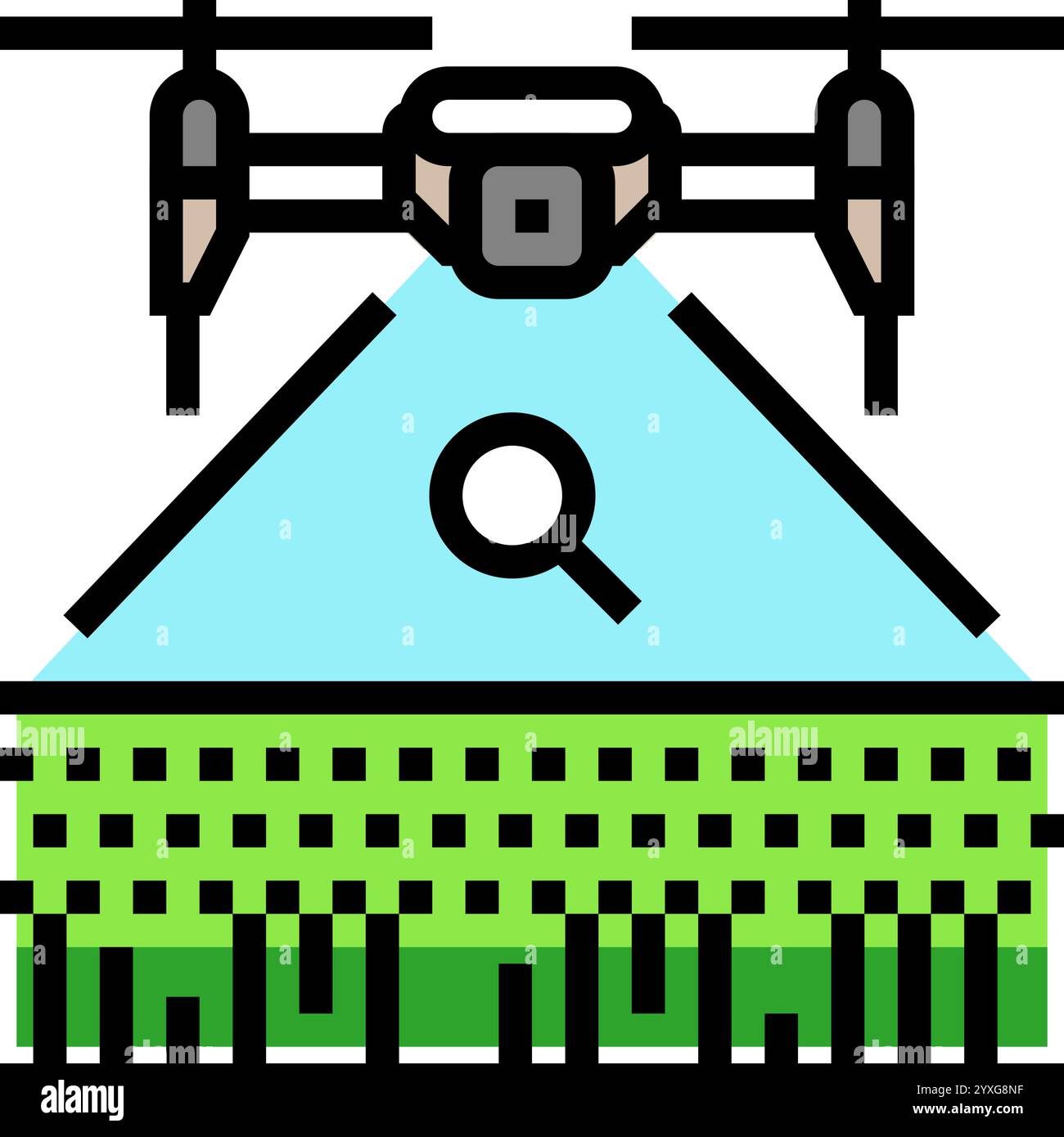 drone for crop monitoring color icon vector illustration Stock Vector ...