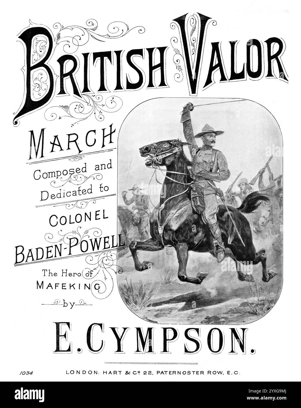 British Valor March, 1900 English Sheet Music Stock Photo - Alamy