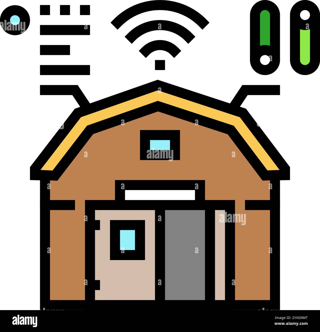 smart barn agri tech color icon vector illustration Stock Vector Image ...