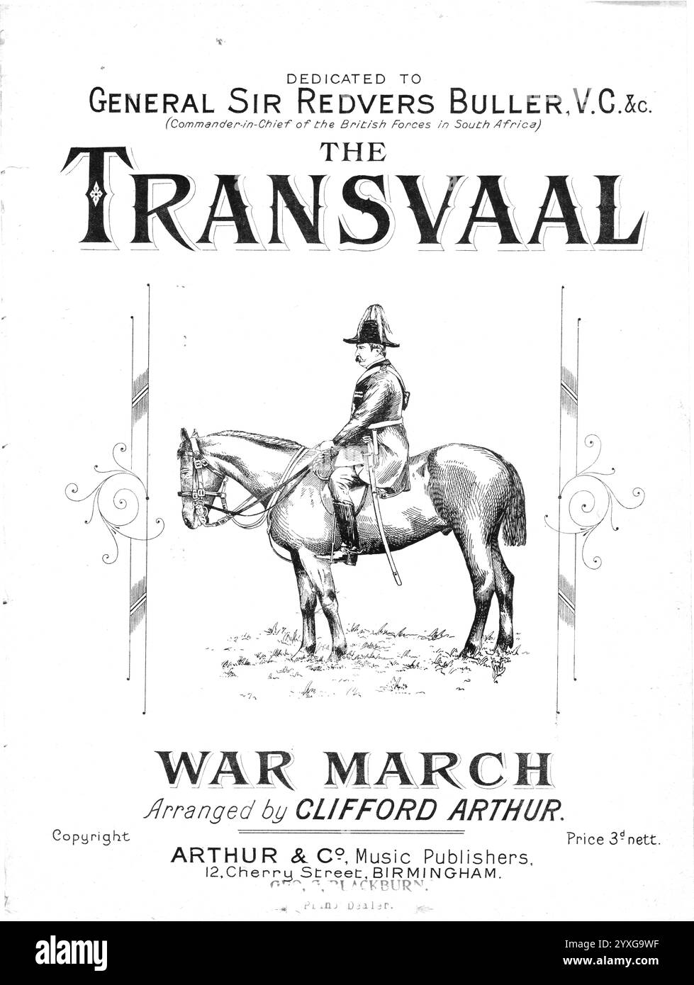 The Transvaal War March, 1900 English Sheet Music Stock Photo - Alamy