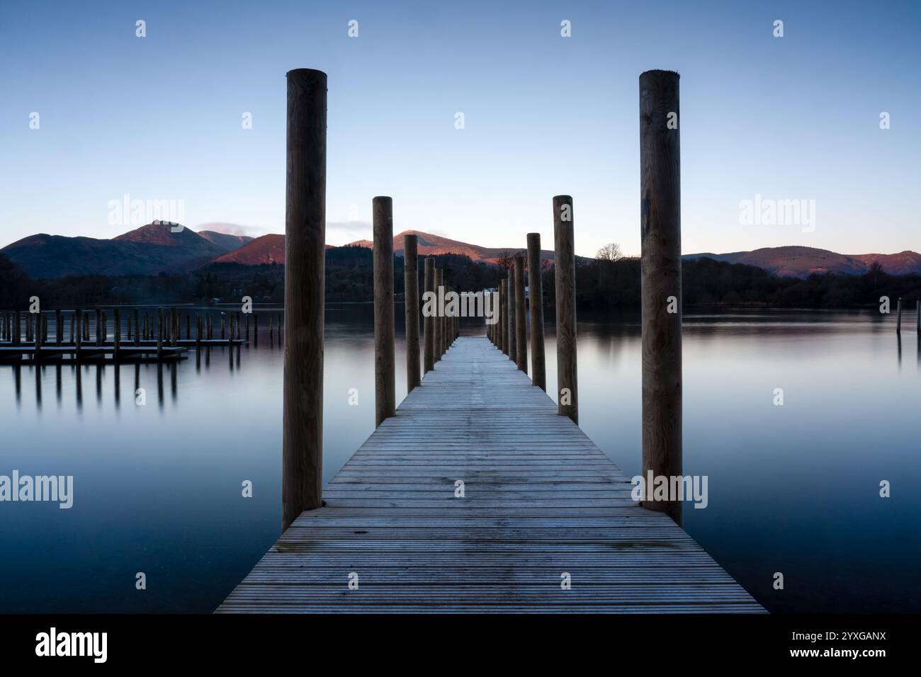 Keswick Landing Stage Jetties, Derwent Water (Derwentwater), northwest ...