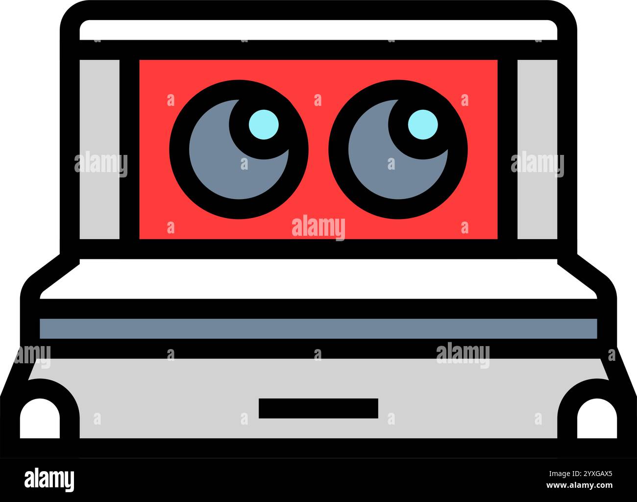 lidar sensor autonomous vehicle color icon vector illustration Stock ...