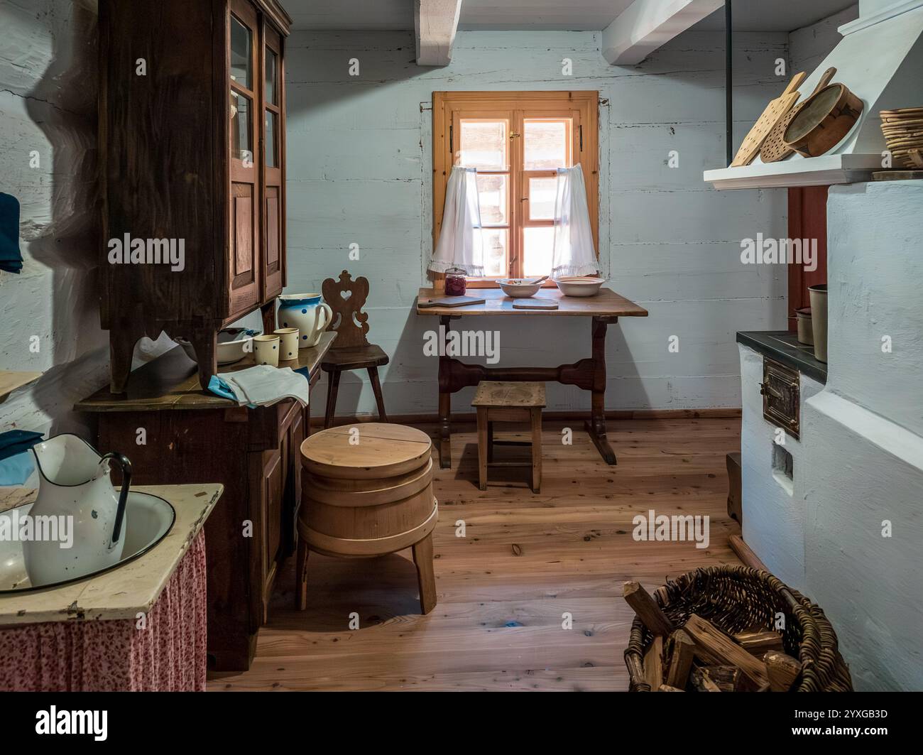 Sanok, Poland - May 4, 2024. Historic cozy vintage kitchen at the ...