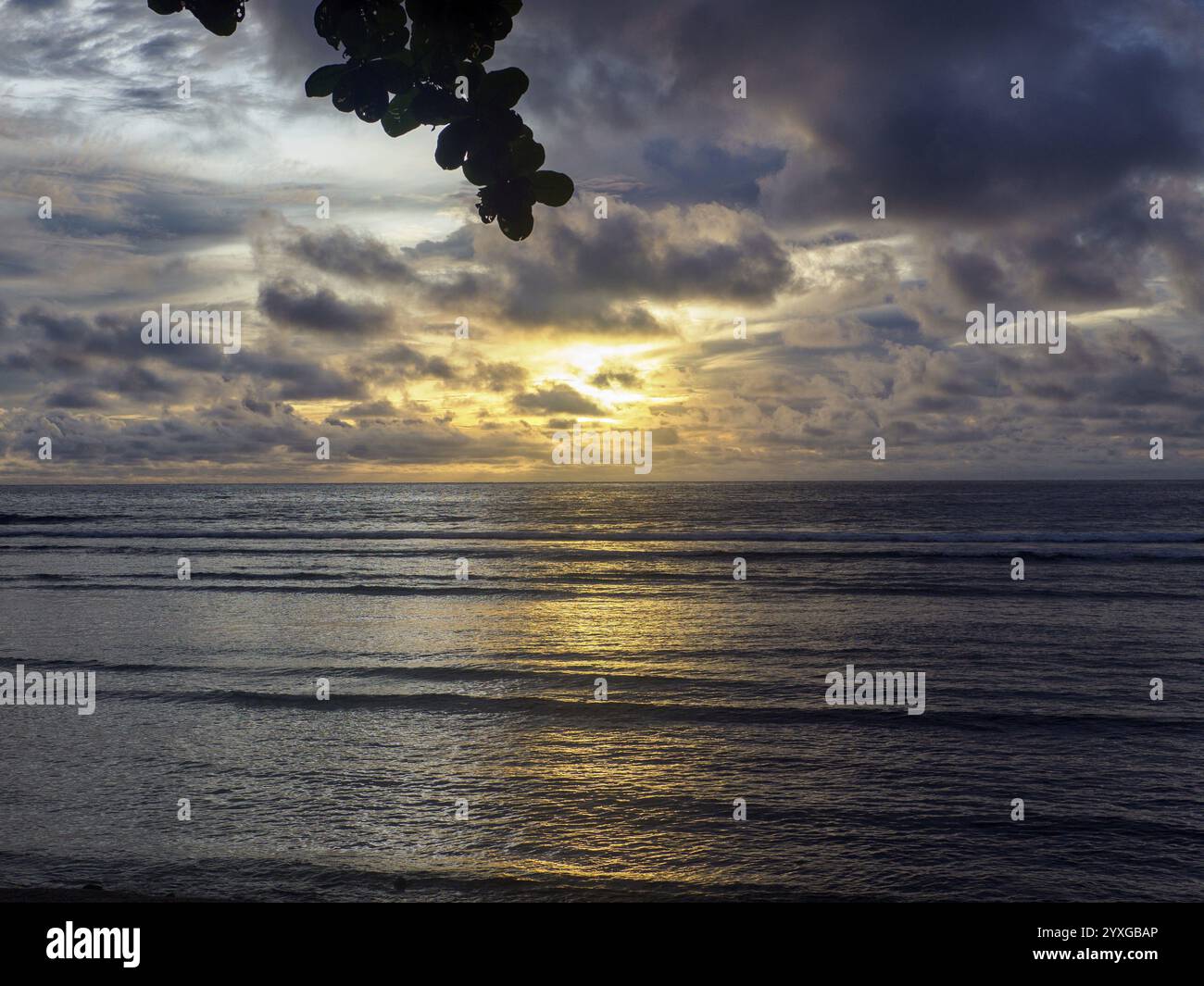 Sunrise over the sea, Pulisan Beach, North Sulawesi, Indonesia, Asia ...