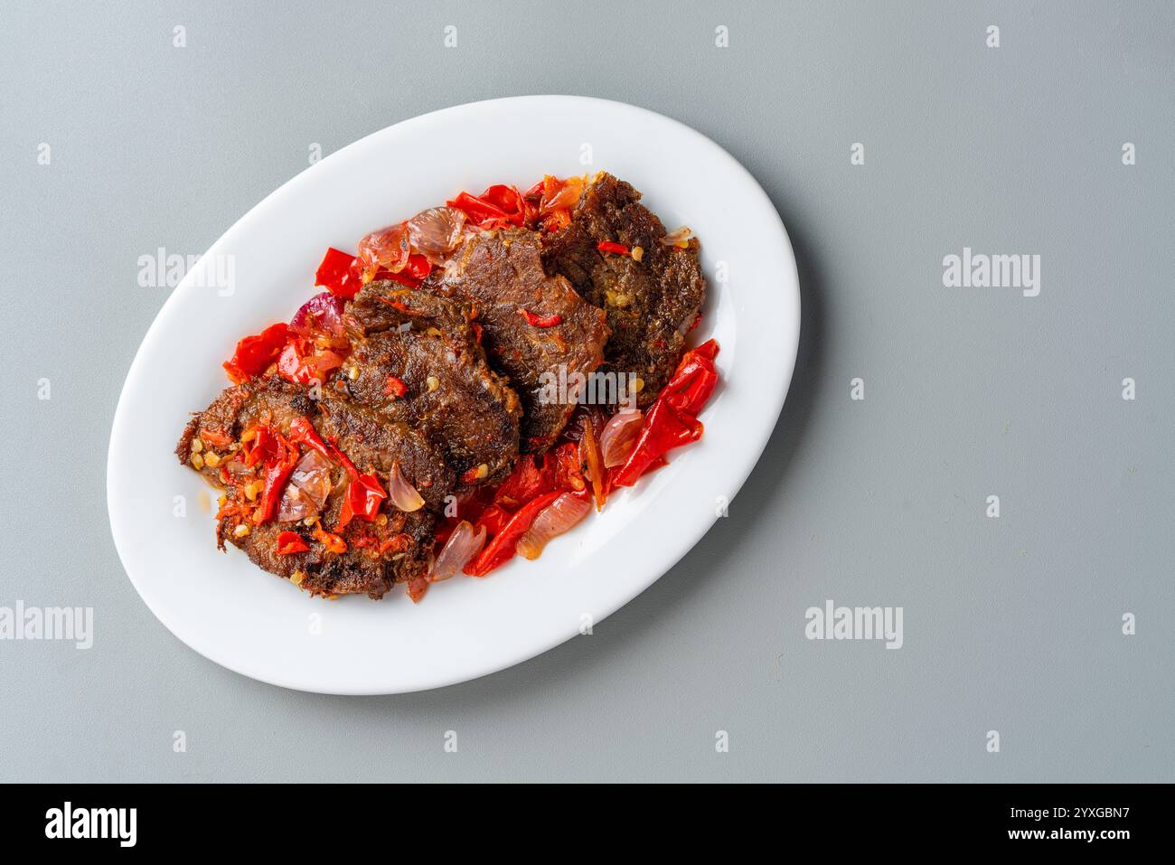 Jerado balado or Dendeng balado is a traditional cuisine from west ...