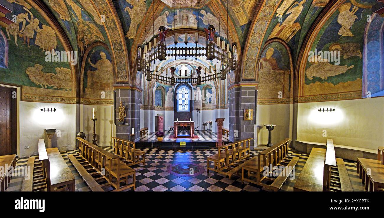 St. Maria and Clemens, Romanesque double church, lower church, view ...