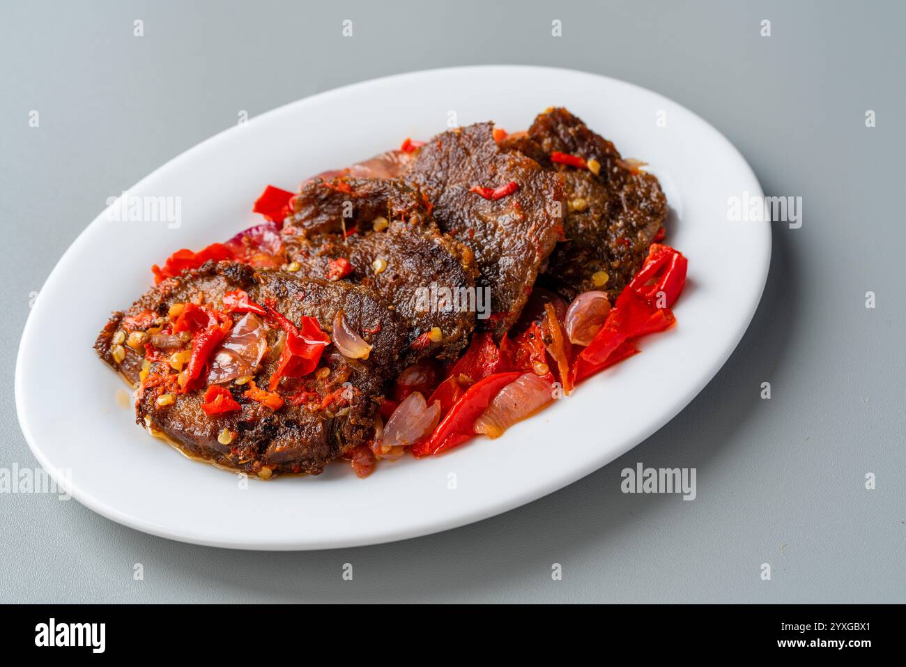Jerado balado or Dendeng balado is a traditional cuisine from west ...