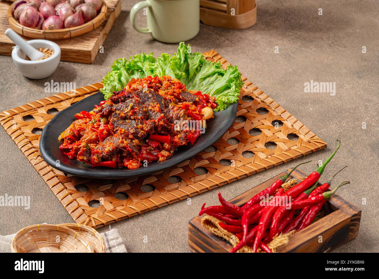 Jerado balado or Dendeng balado is a traditional cuisine from west ...