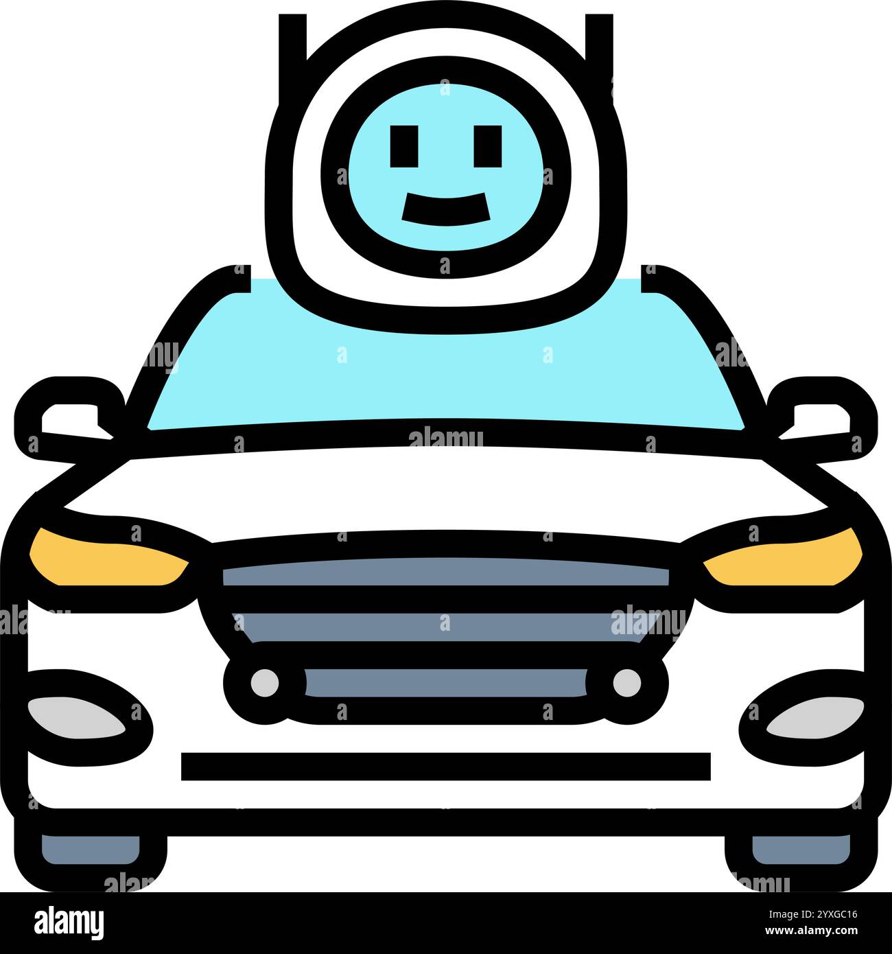 autonomous drone autonomous vehicle color icon vector illustration ...
