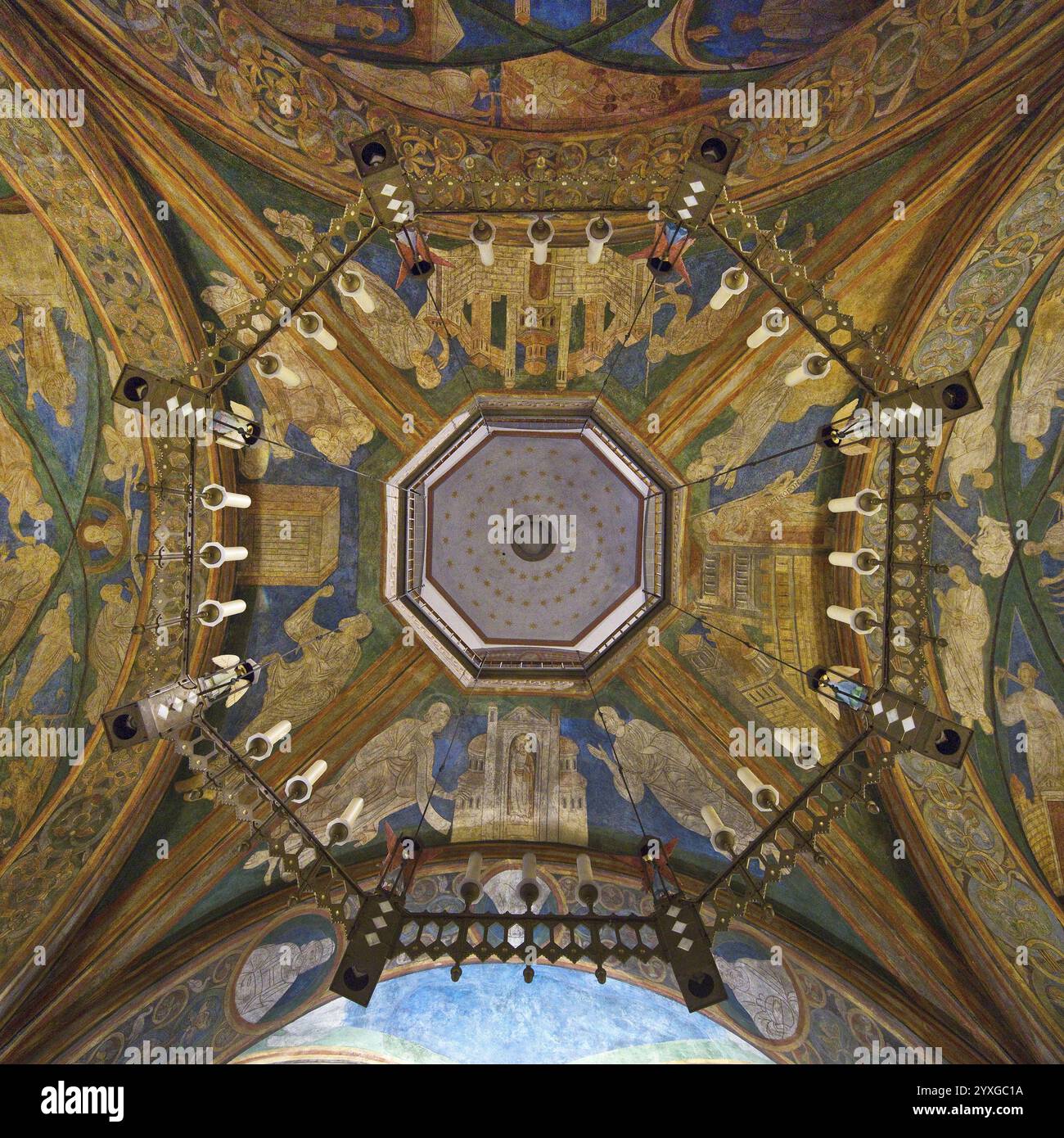 St. Maria and Clemens, view from the lower church through the opening ...