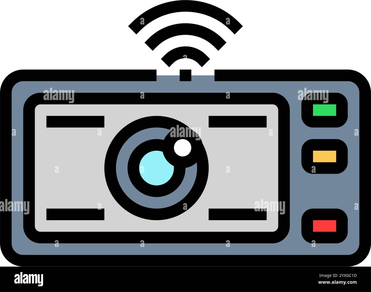 Camera Autonomous Vehicle Color Icon Vector Illustration Stock Vector Image And Art Alamy
