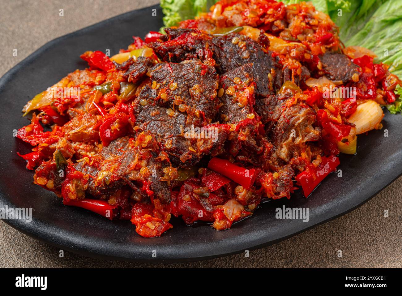 Jerado balado or Dendeng balado is a traditional cuisine from west ...