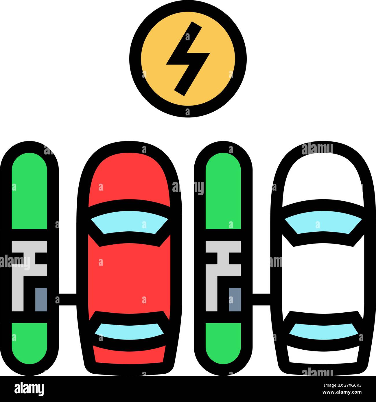electric charging station color icon vector illustration Stock Vector ...
