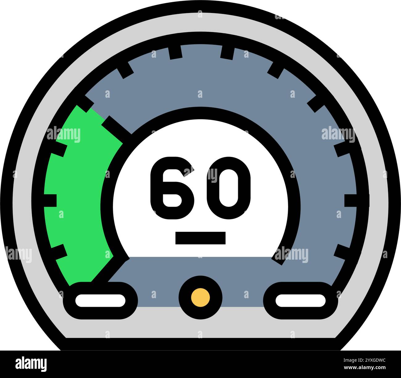 speedometer autonomous vehicle color icon vector illustration Stock ...