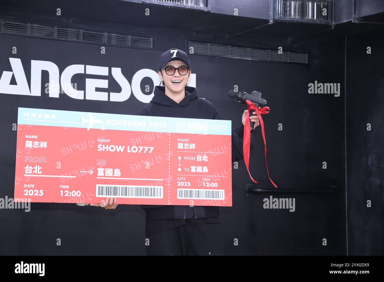 Taipei. 16th Dec, 2024. Taiwanese singer Show Lo rehearses as he ...