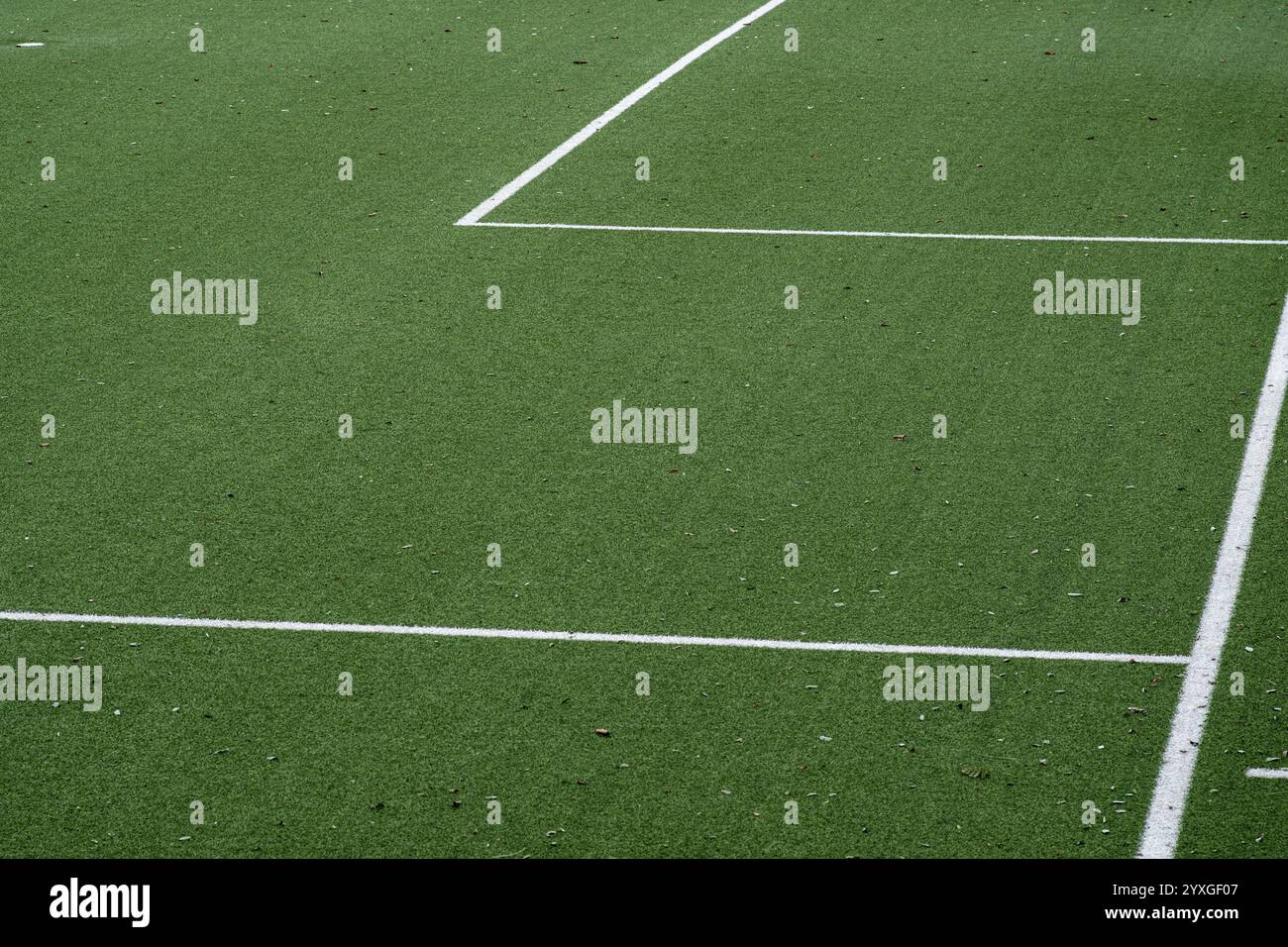 Partial image of green artificial turf in sports stadium Stock Photo ...