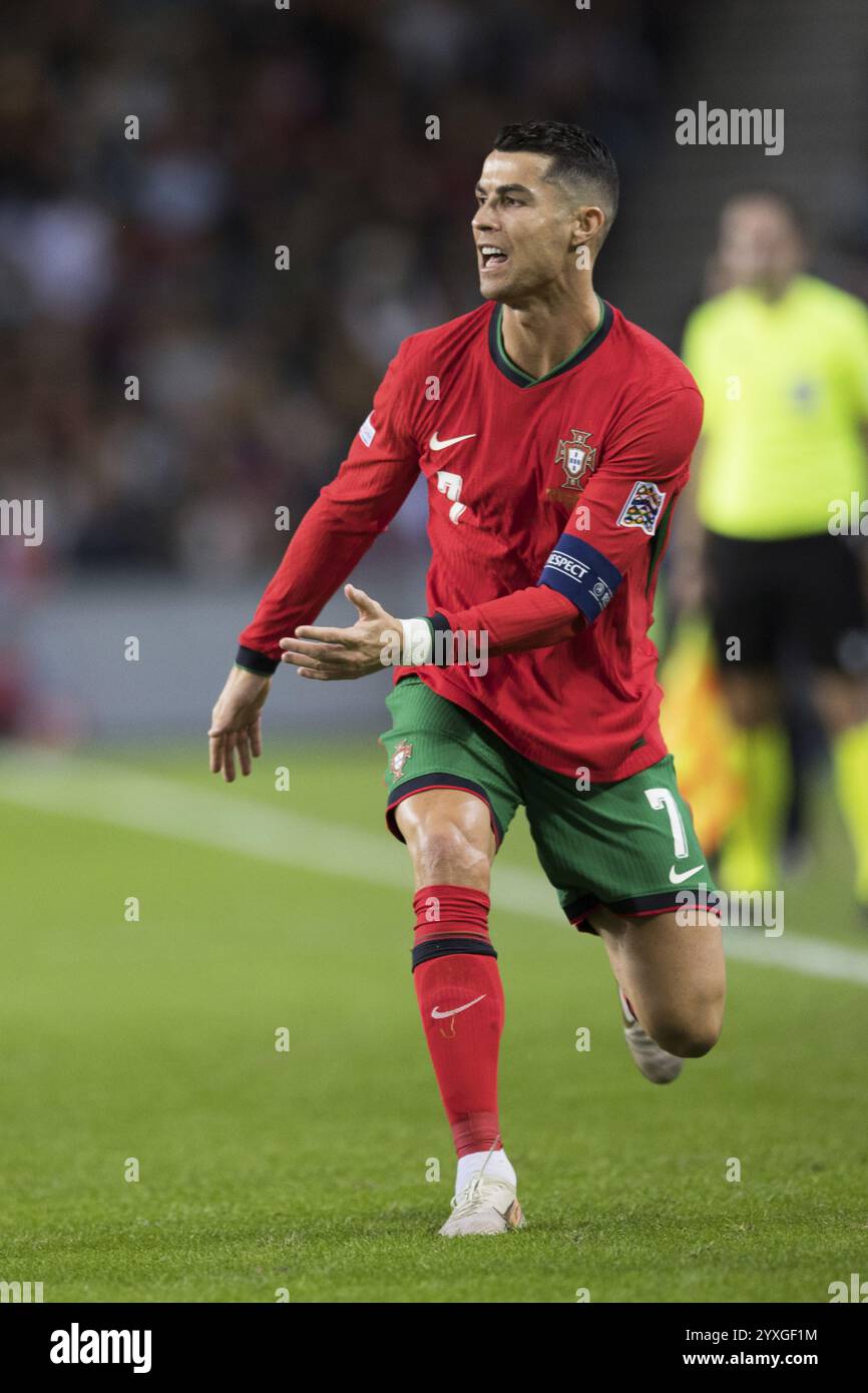 Football match, captain Cristiano RONALDO CR7 Portugal looking to the ...