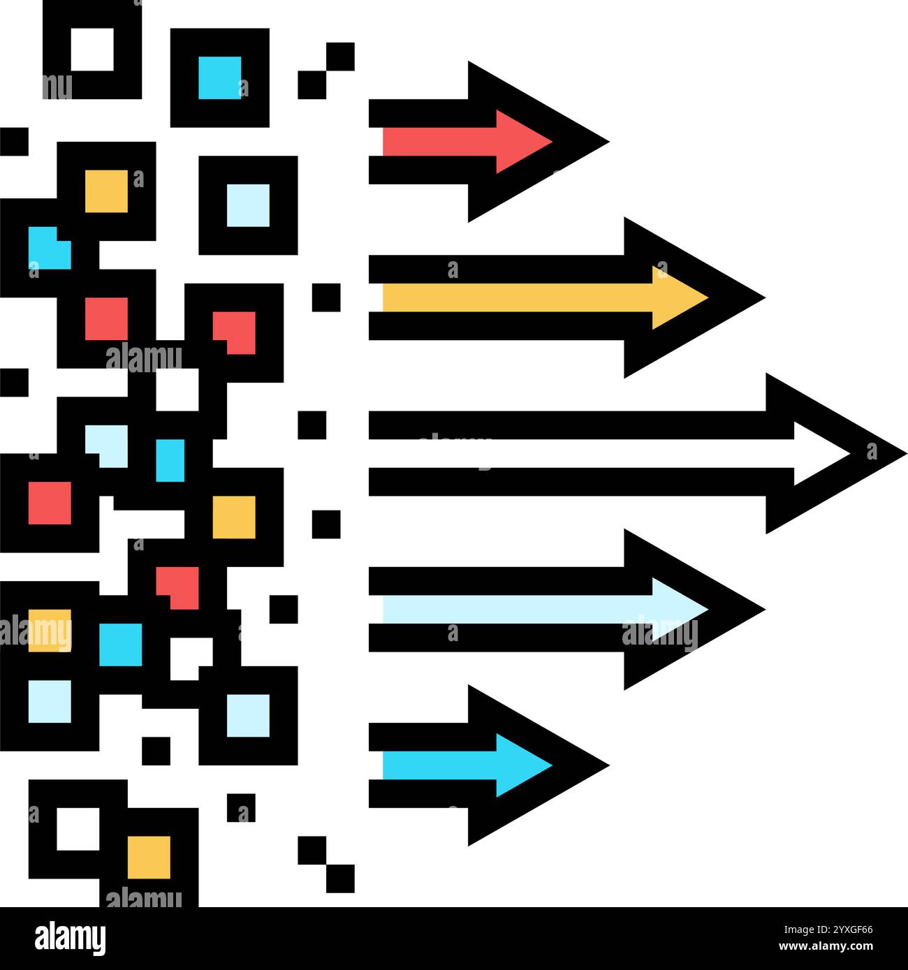 Big data flow processing Cut Out Stock Images & Pictures - Alamy