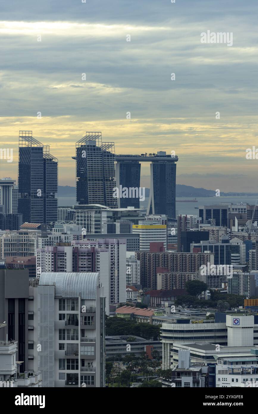 Skyscrapers, View from Novena over Downtown to Marina Bay, early ...