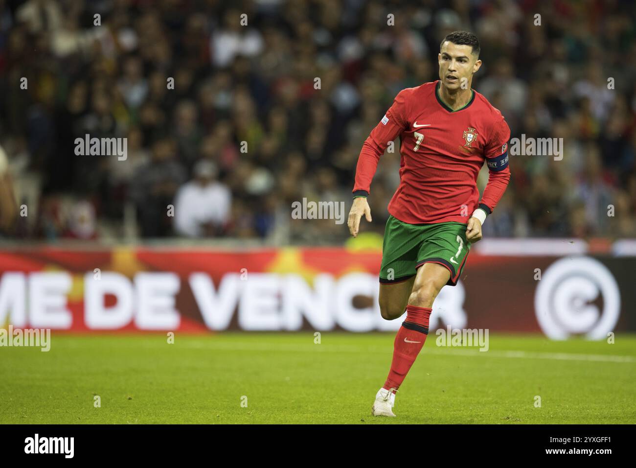 Football match, captain Cristiano RONALDO CR7 Portugal with broken ...