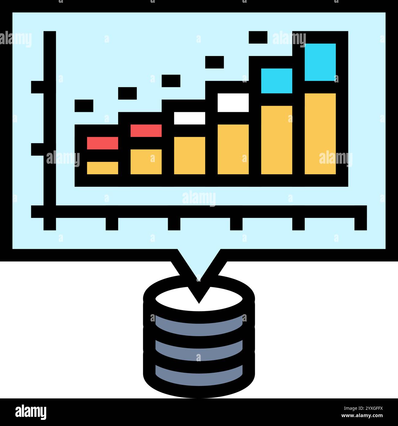 analytics chart big data color icon vector illustration Stock Vector Image & Art - Alamy