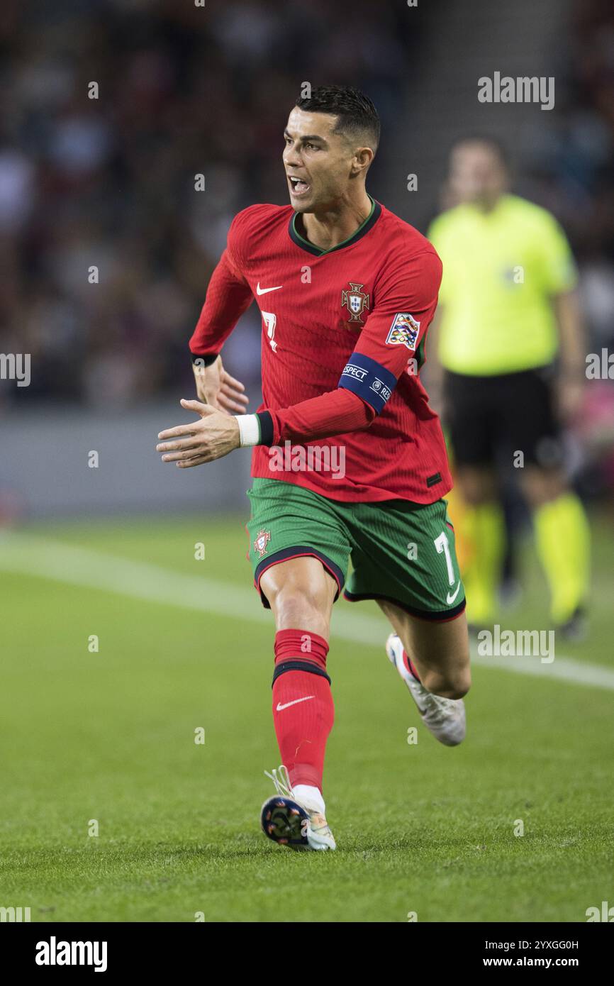 Football match, captain Cristiano RONALDO CR7 Portugal looking to the ...