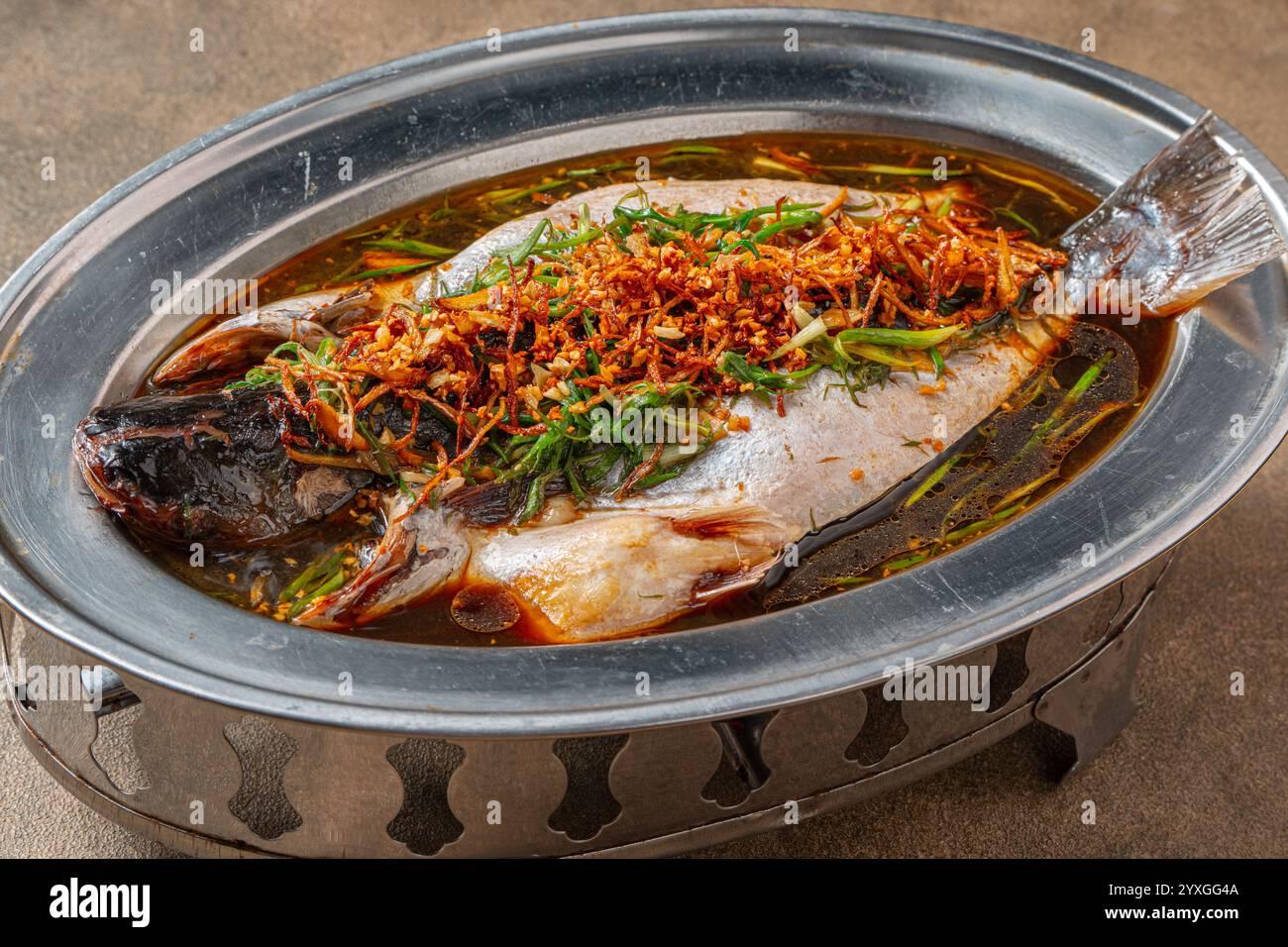 Hong Kong Style Steamed Catfish with ginger, scallions and soy sauce ...