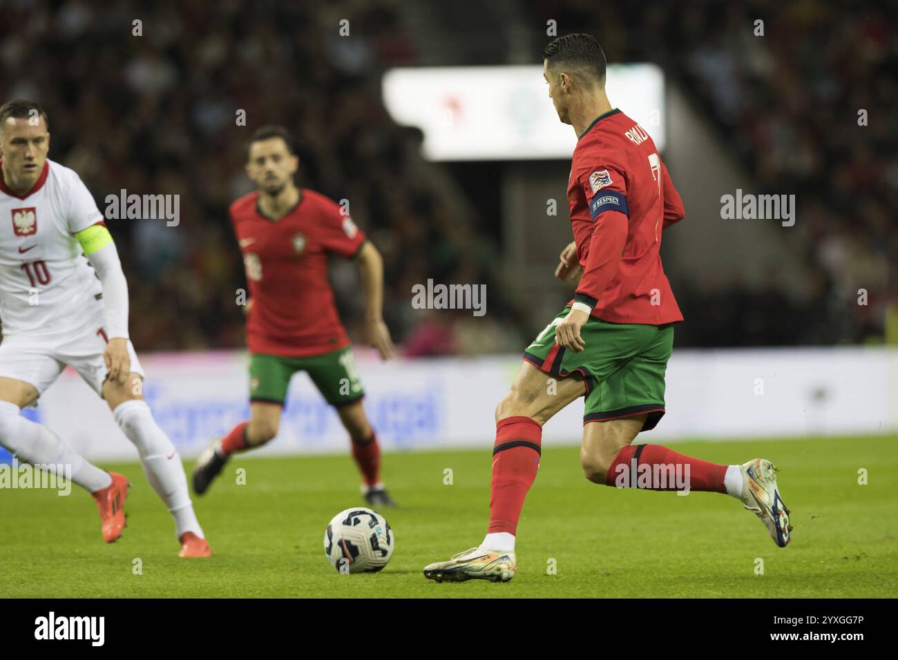 Football match, captain Cristiano RONALDO CR7 Portugal on the right ...
