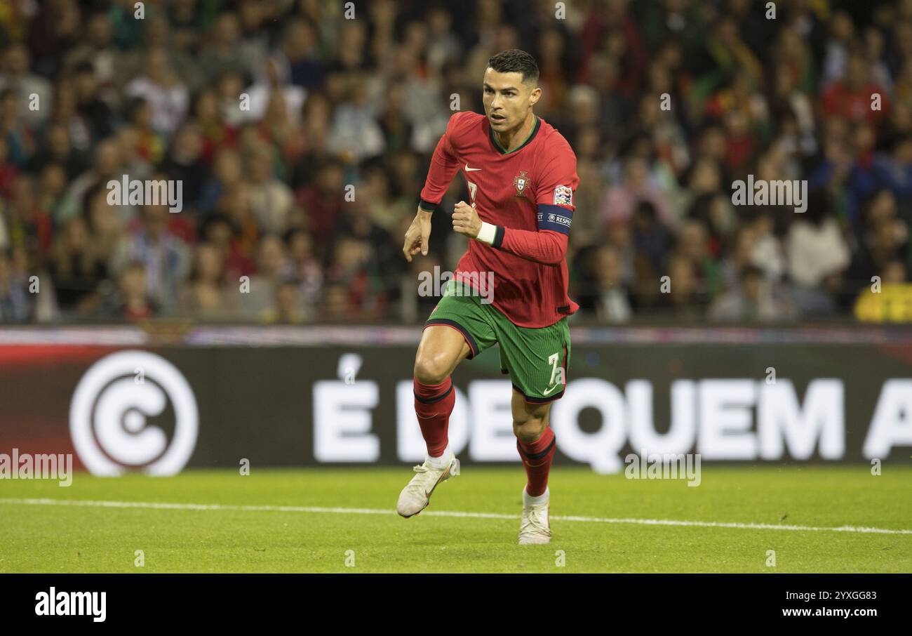 Football match, captain Cristiano RONALDO CR7 Portugal running to the ...