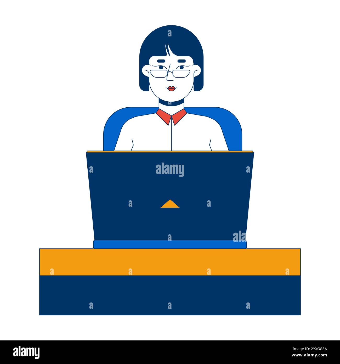 Corporate woman typing Stock Vector Images - Alamy